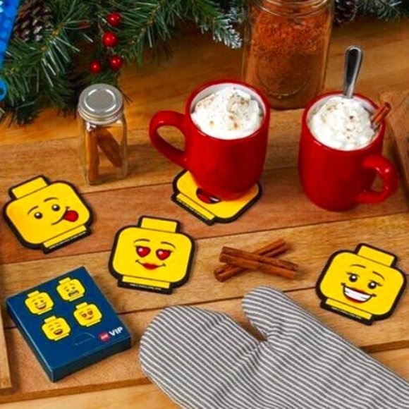 Lego | Dining | New Set Of 4 Lego Minifig Dualsided Coasters | Poshmark